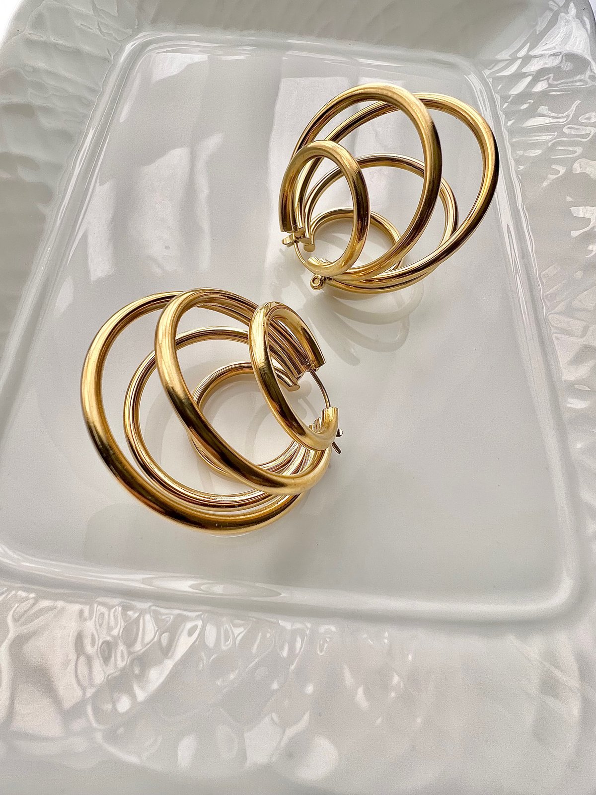 ORNAMENTAL LARGE MULTI HOOP EARRINGS | HUTCH MELBOURNE