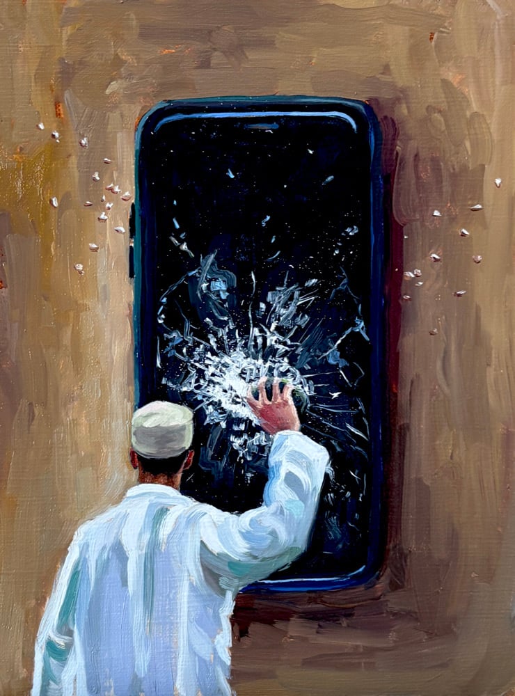 Breaking Idols original oil painting | Safia Latif