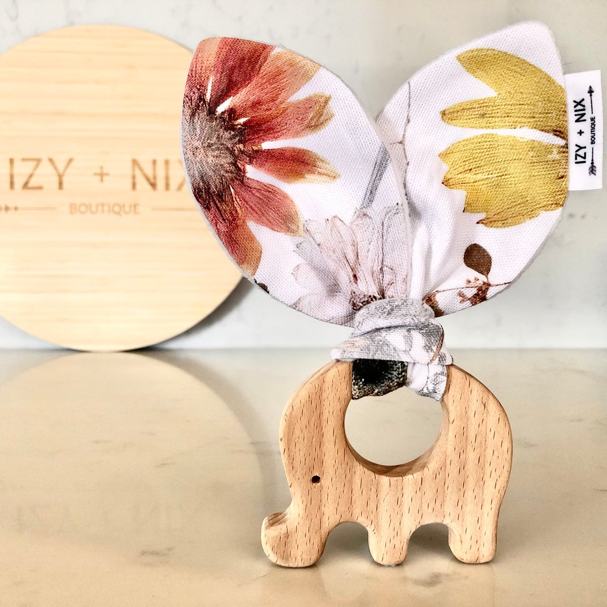 Beech Wood Elephant Teether | IZY + NIX BOUTIQUE