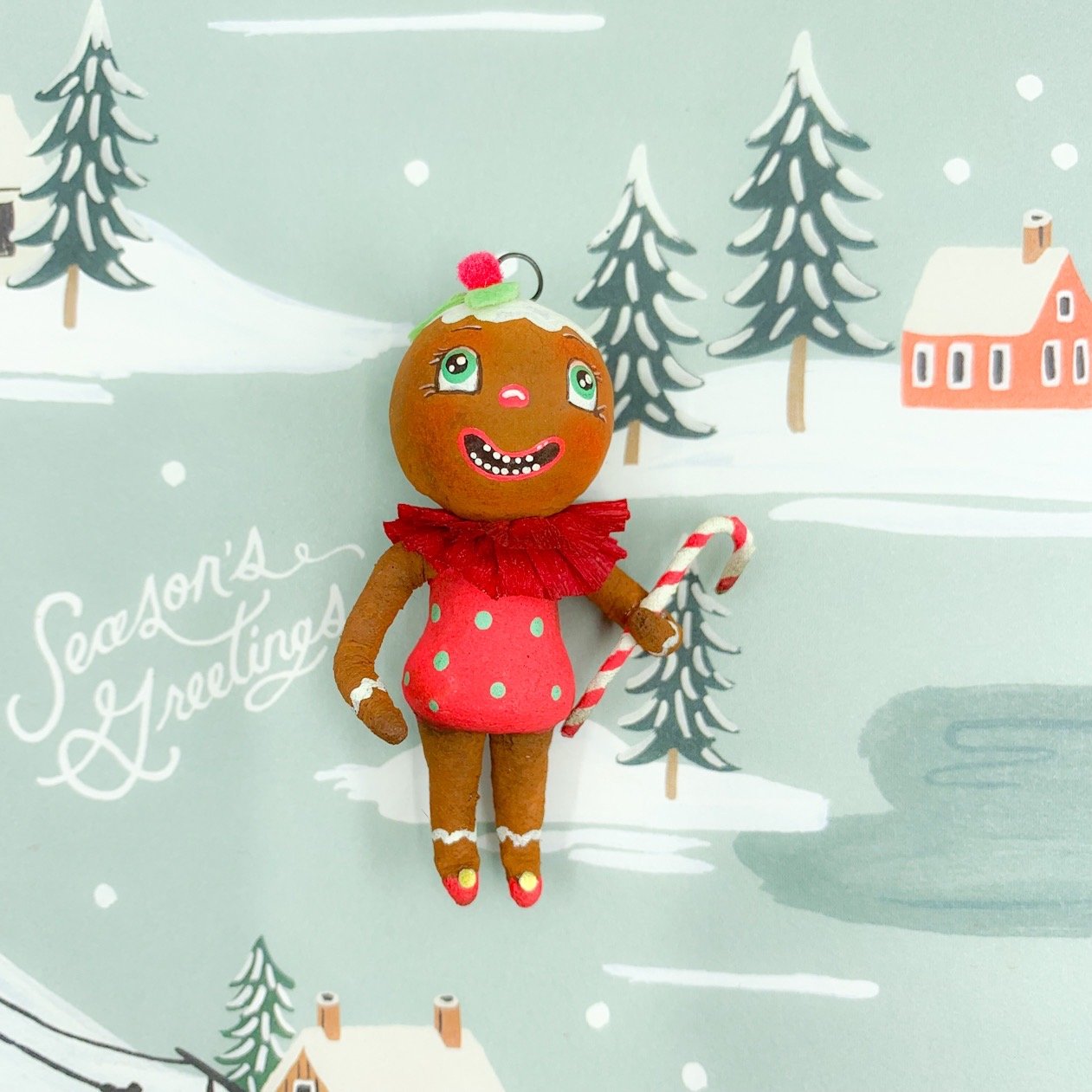 Christmas Pudding Gal | Spun Cotton Ornament Co.