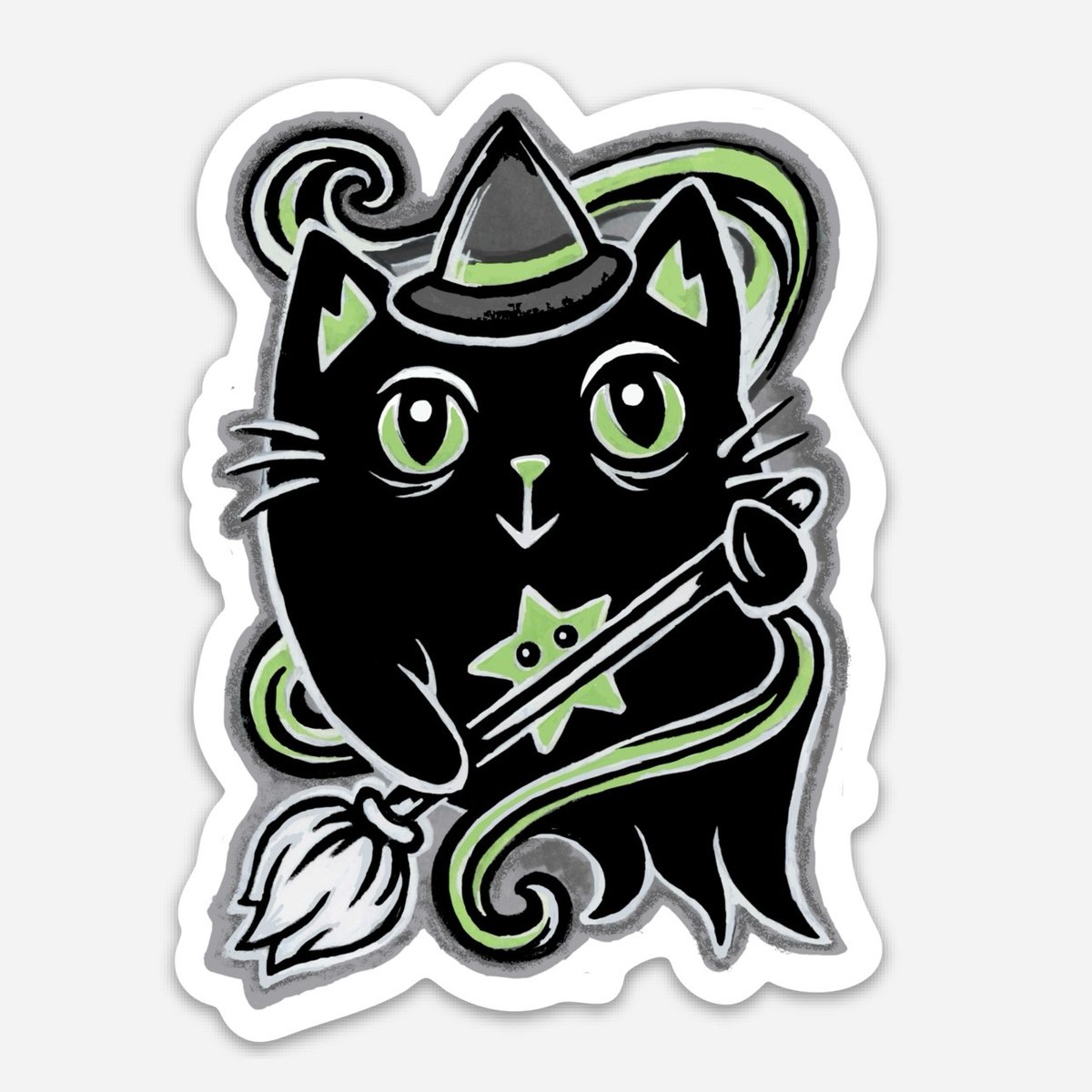 Witch Cat Sticker | Earthenwood