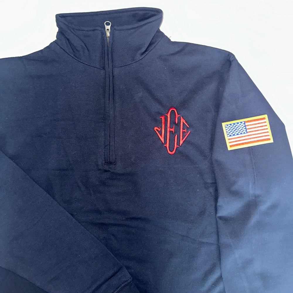 Personalised Jeffrey Epstein Quarter Zip | Bando Embroidery