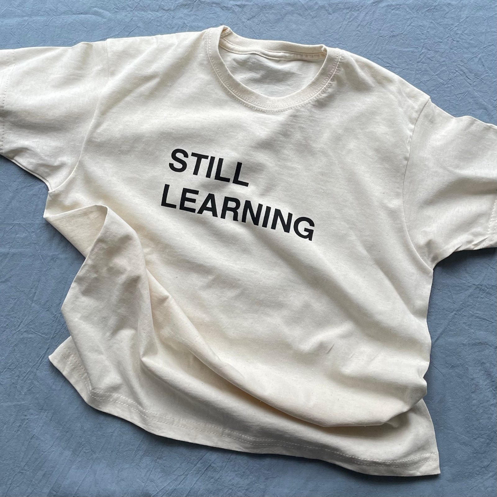 YOUNG DOUBLE — Still Learning T-shirt Raw Cotton