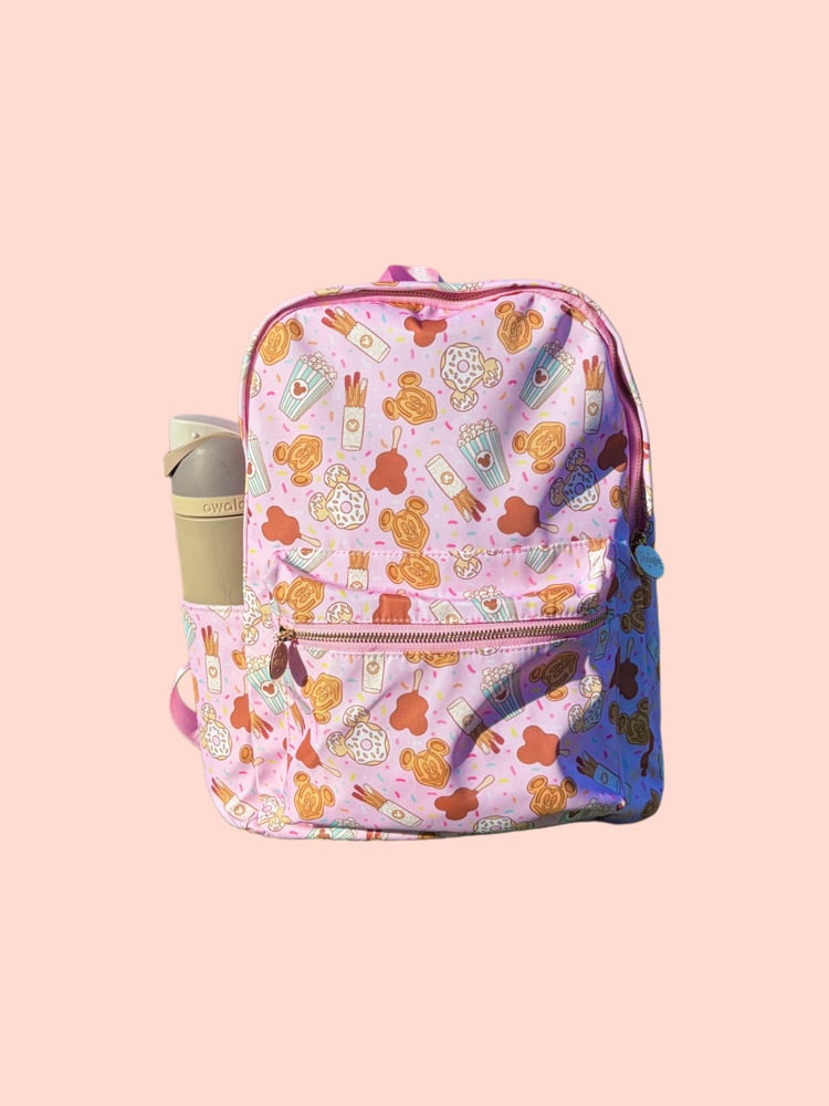 Happiest Snacks (pink) Full-size Backpack | SMC Exclusive | Sew Magic Co.