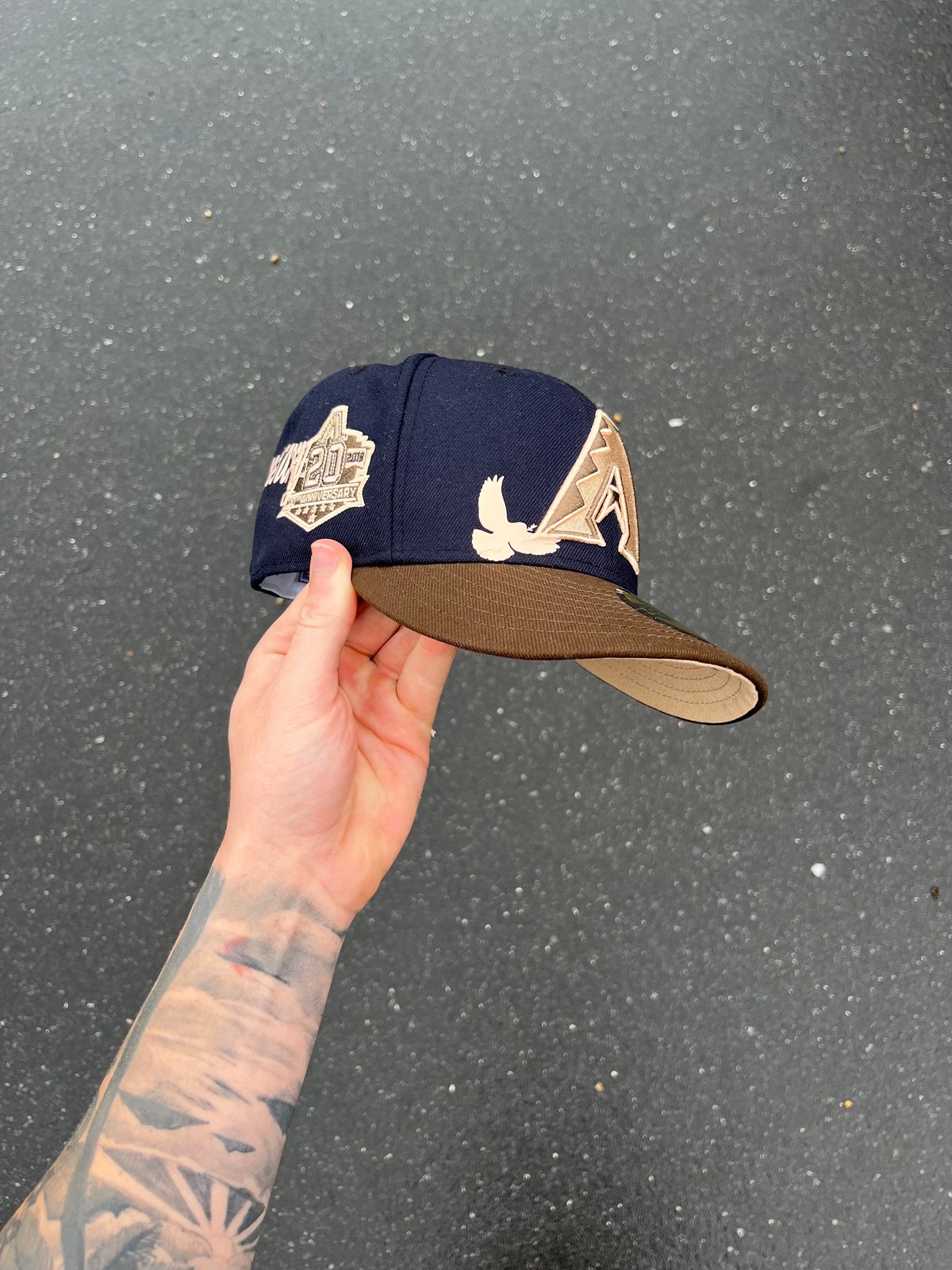 TAN BRIM TRI TONE ARIZONA DIAMOND BACKS CUSTOM FITTED CAP | WORLDWIDE ...