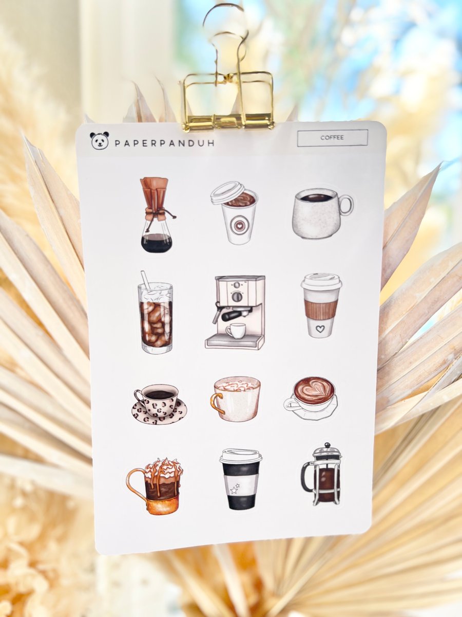 Coffee Sticker Sheet | paperpanduh