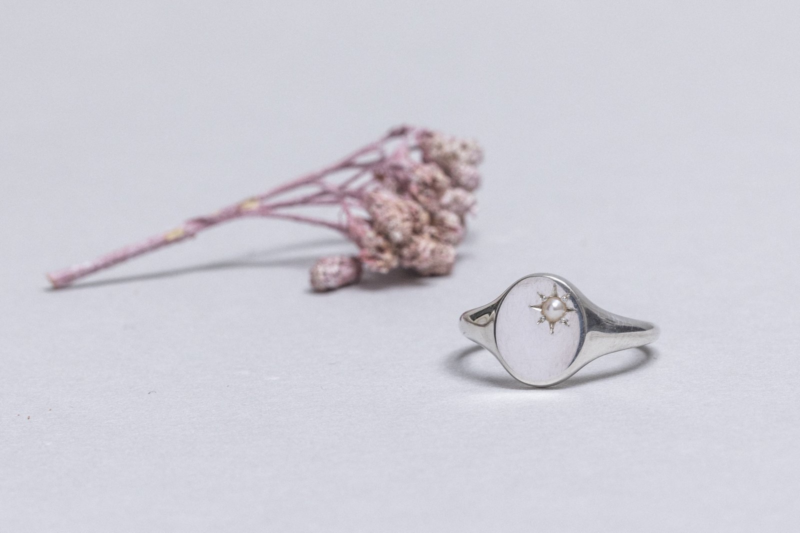 ‘Star Setting’ Pearl Signet Ring | RUST jewellery