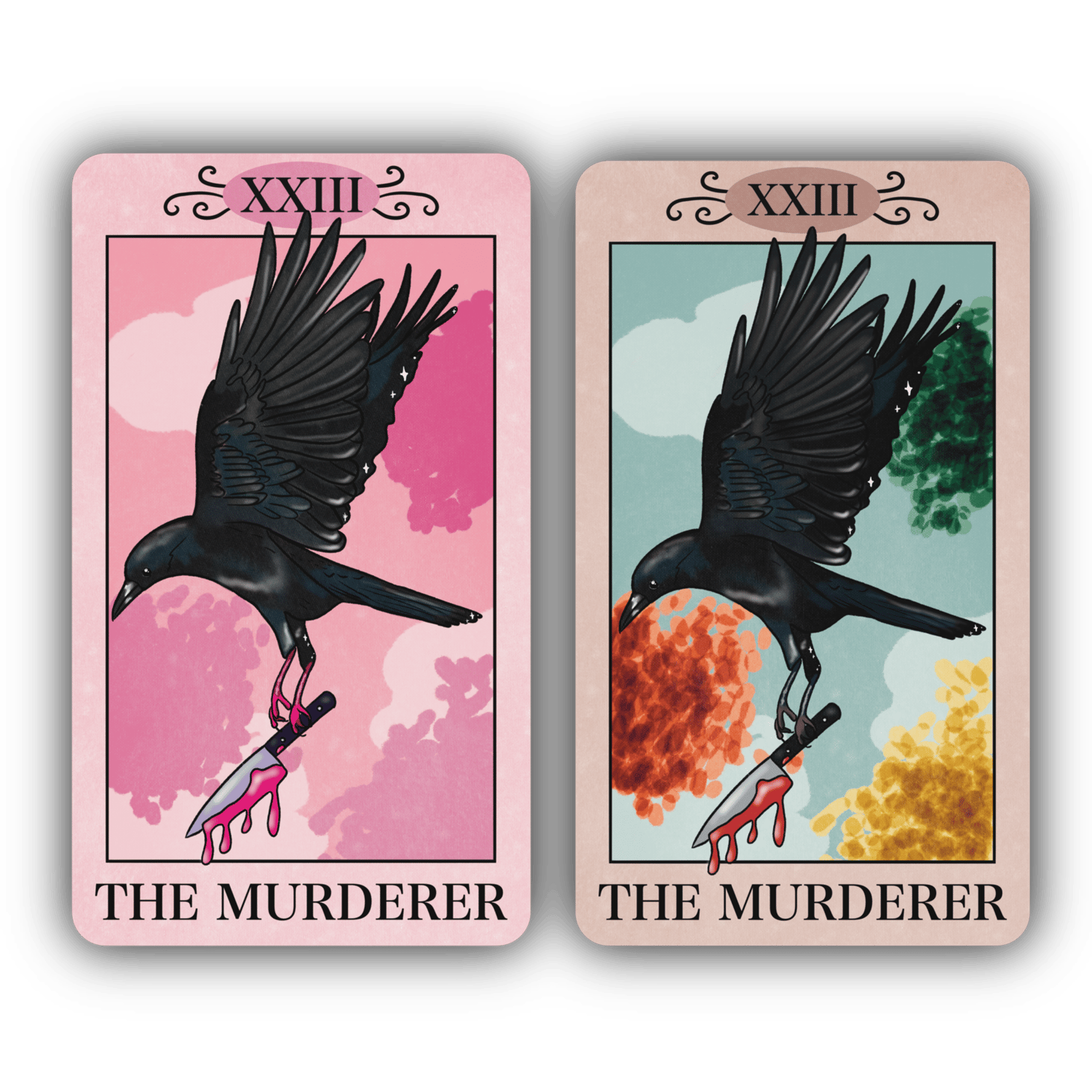 Crow "The Murderer" Tarot Card - Sticker | Amanda Eiden