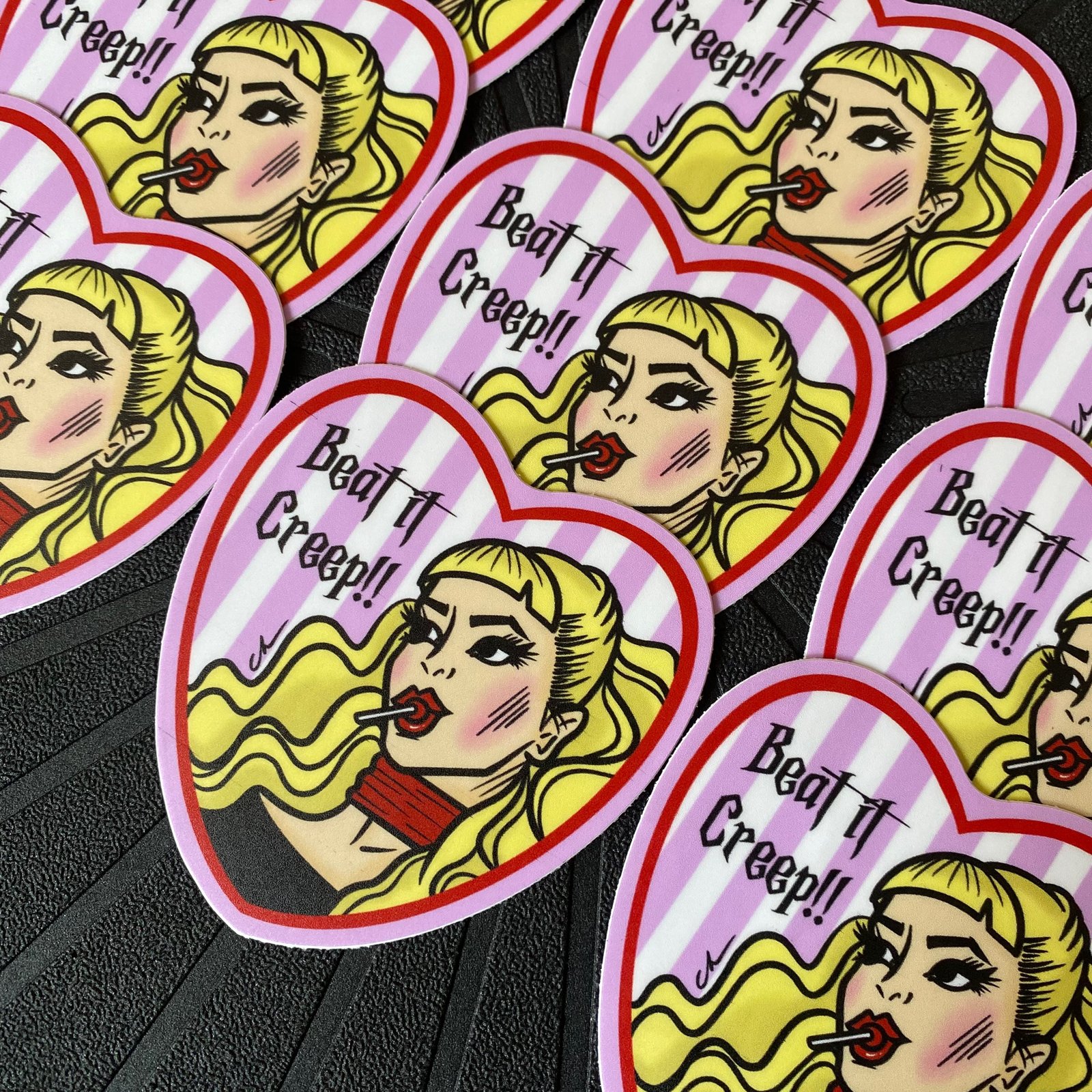 Beat it Creep! - Matte Finish Sticker | Deadly Bombshells