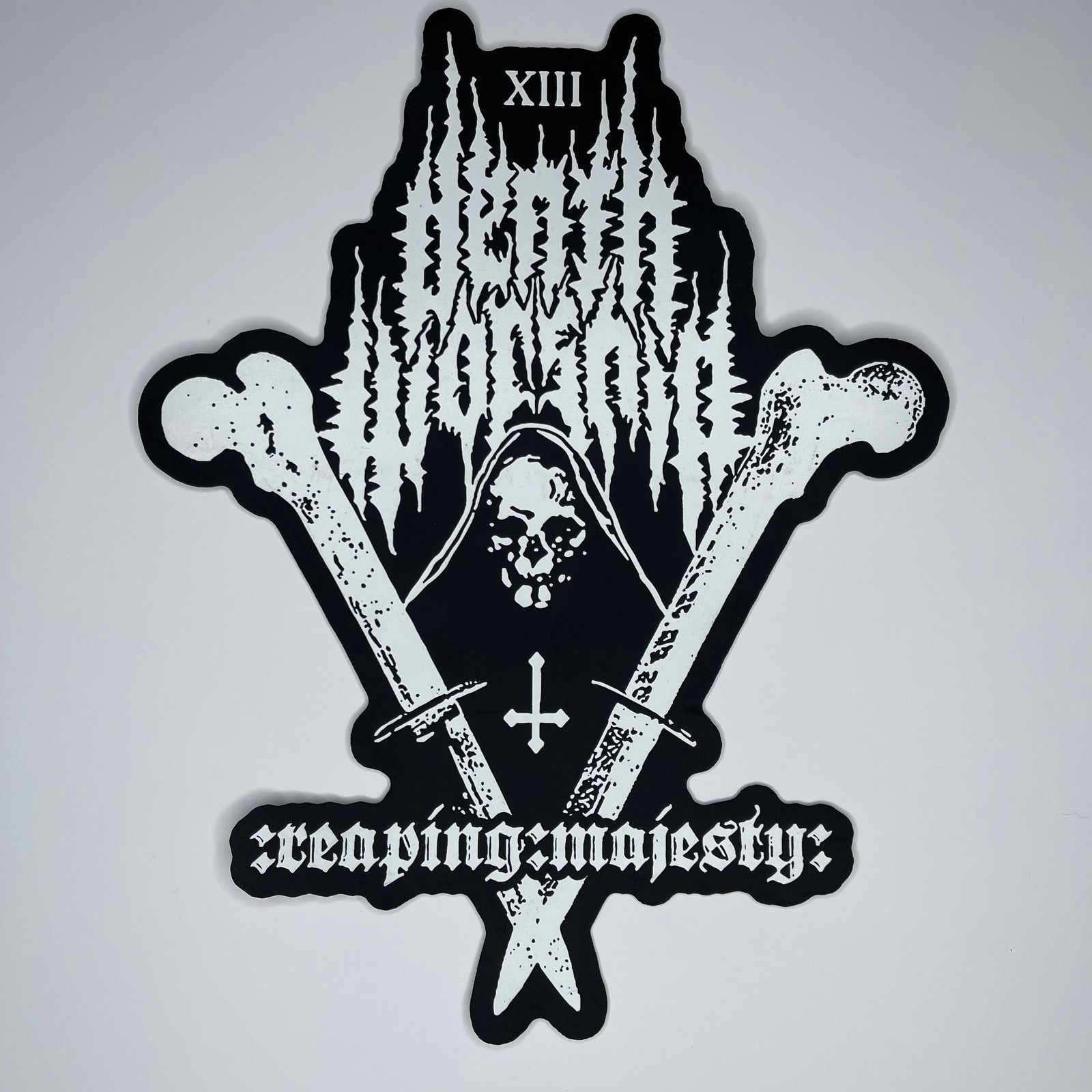 Death Worship - :REAPING:MAJESTY: Carved Faux Leather *BACK* Patch ...