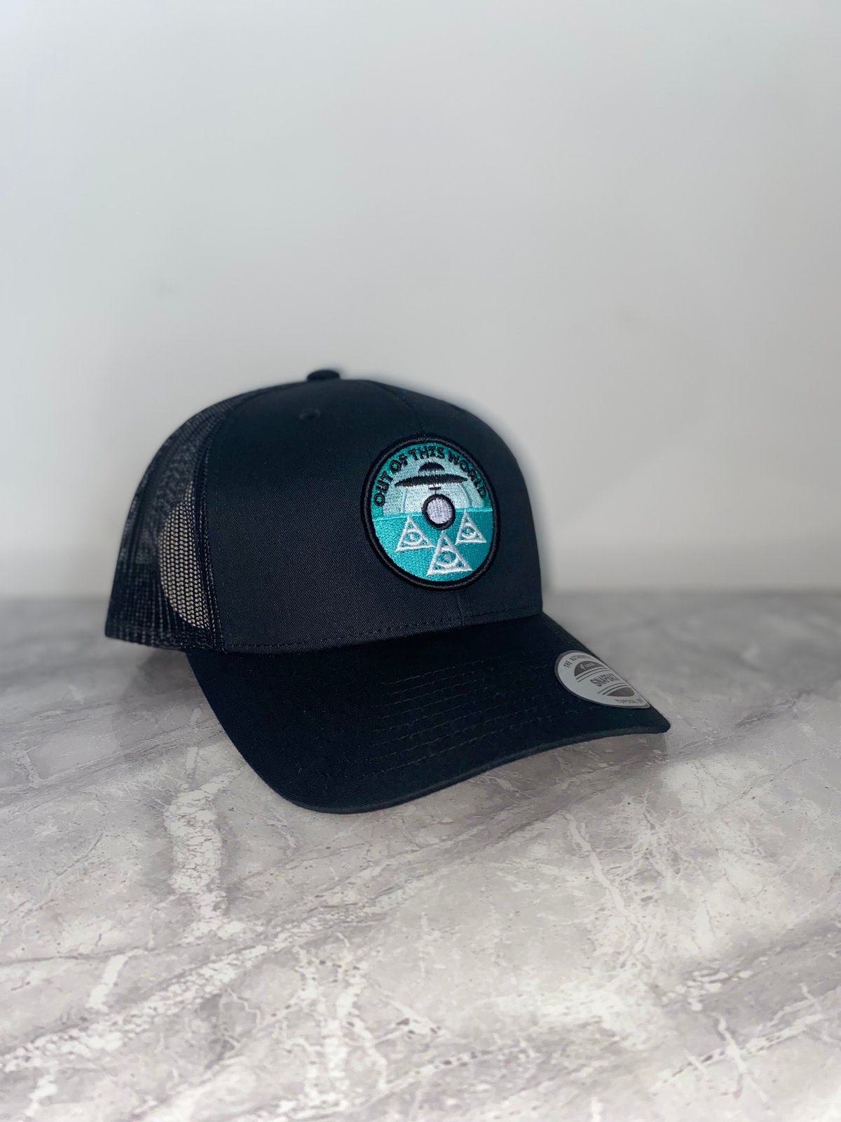 All Black “Out Of This World” Trucker Cap | Hass