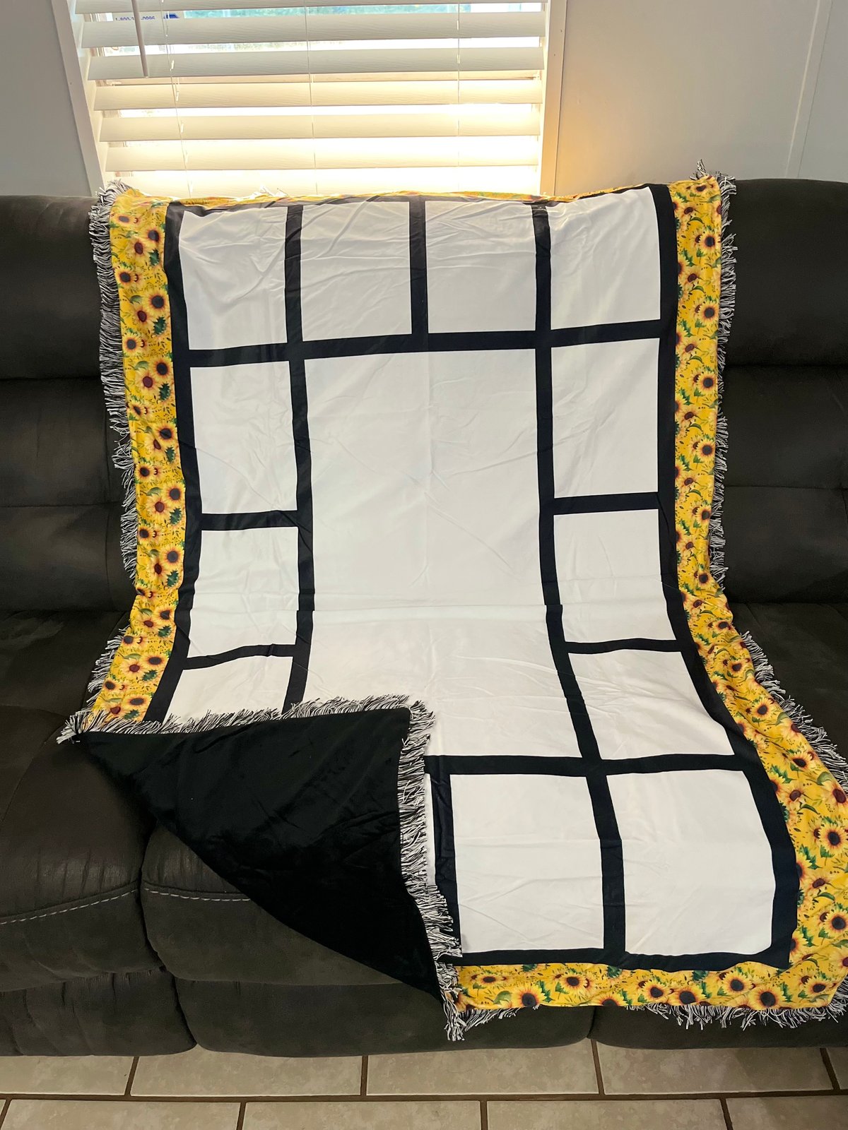 Sunflower sublimation Throw Blanket | Y & J Custom Designs