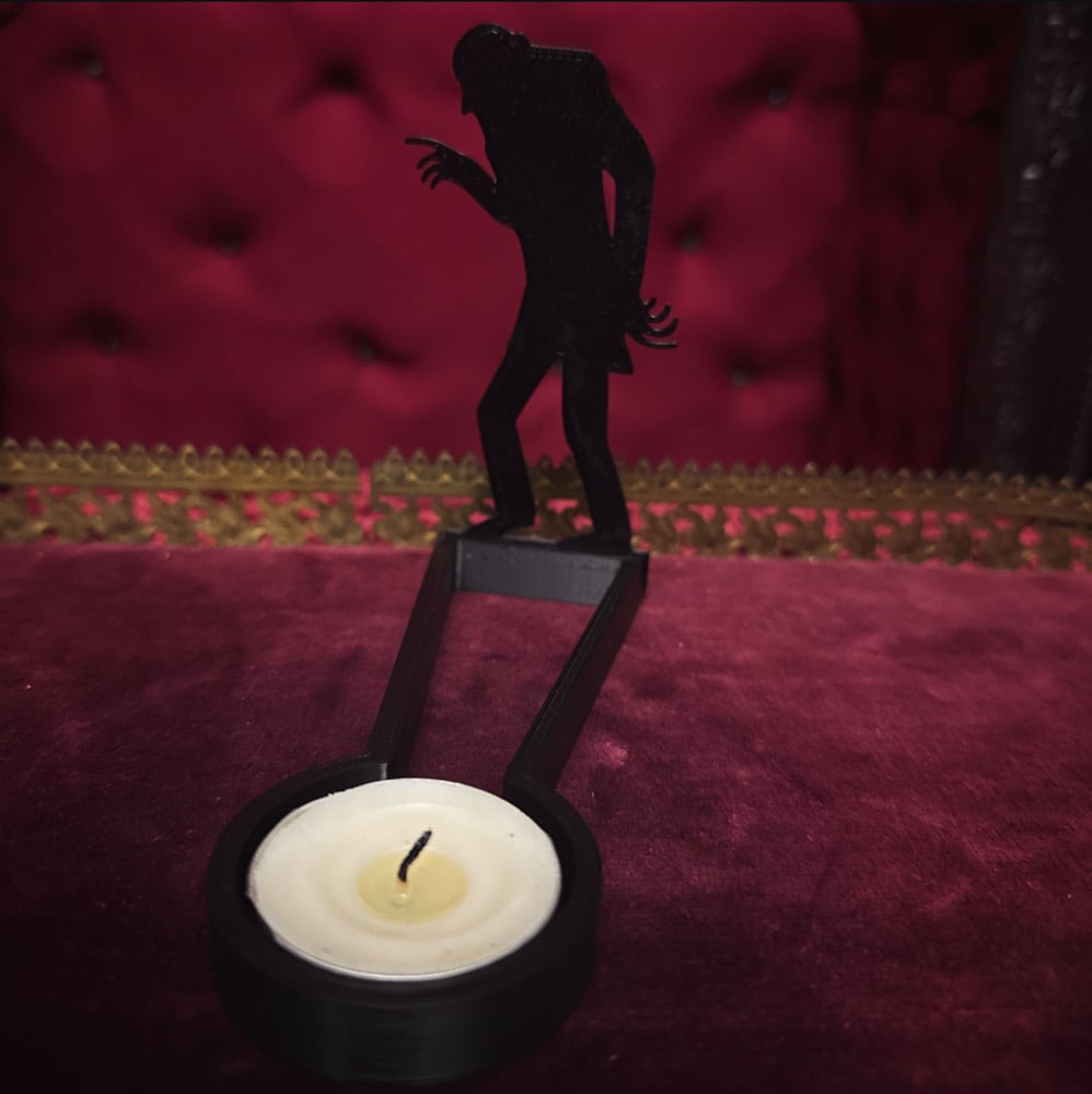 The Glass Coffin — Nosferatu Tea Light Shadow Caster