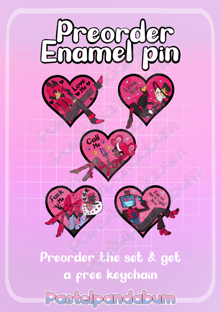 Hazbin Hotel - Valentines Enamel Pin badge | Pastelpandabum