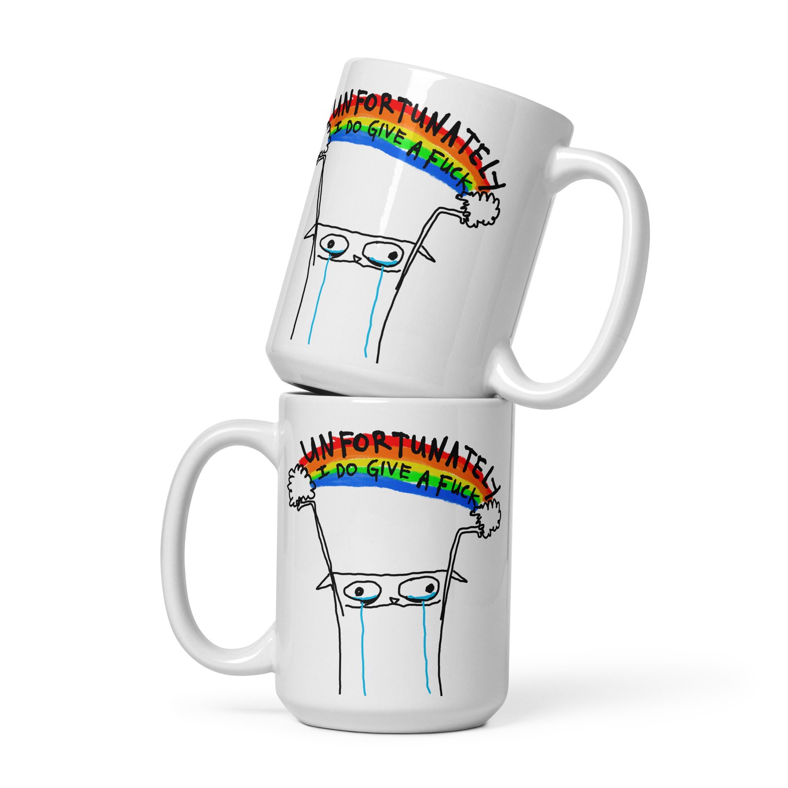unfortunately White glossy mug | Batsyhead