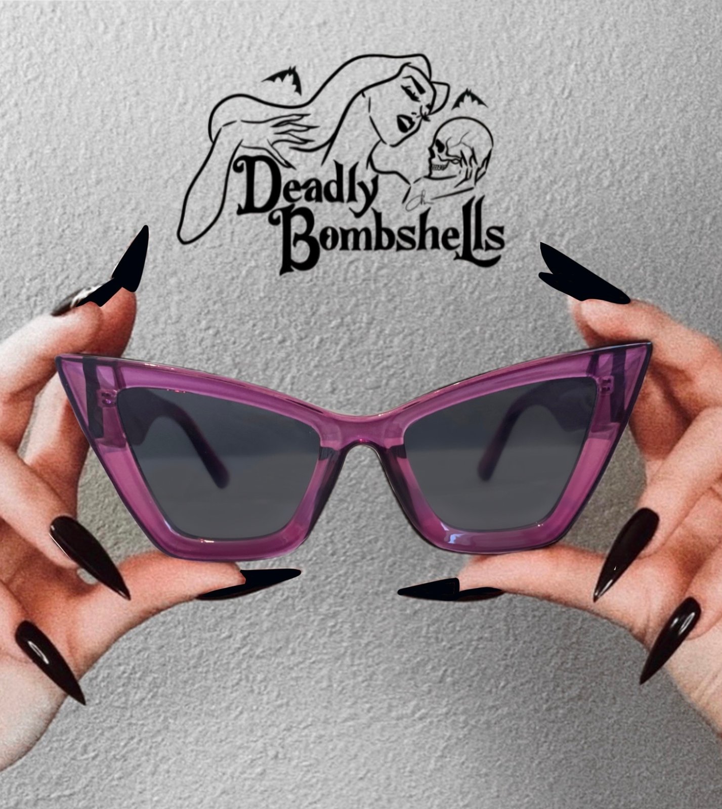 Deadly Bombshell- Purple Cat Eye Sunglasses | Deadly Bombshells