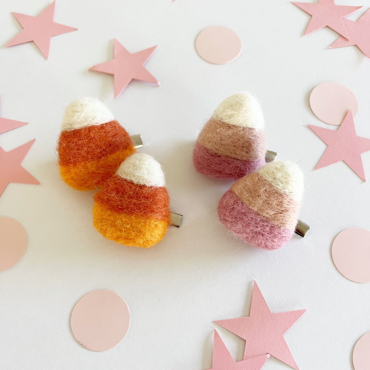 the daydream republic — Candy Corn Hair Clips