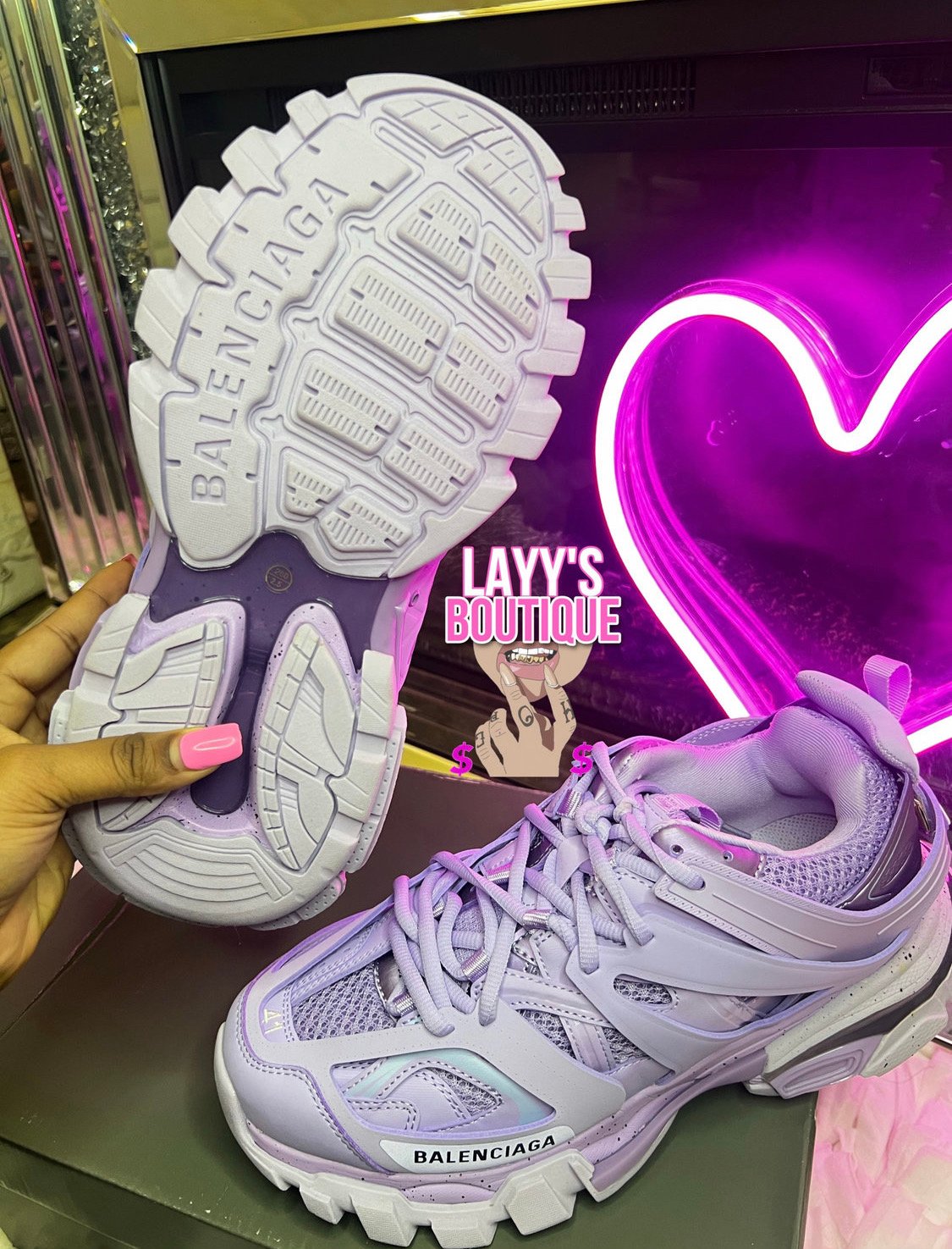 Purple Balenciaga Tracks | Layys Closet