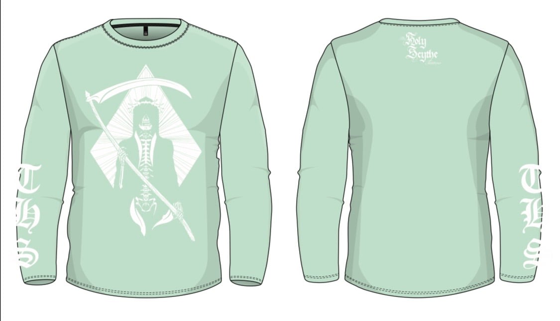 Mint Diamond Reaper Long Sleeve T | The Holy Scythe Tattoo