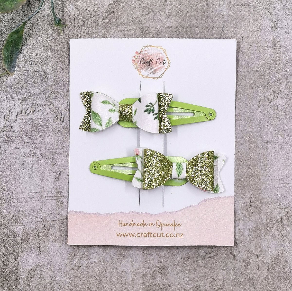 Lime Green Mini Hair Bows | Craft Cut