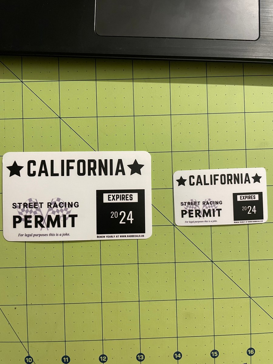 Street Racing Permit | Rad Decals