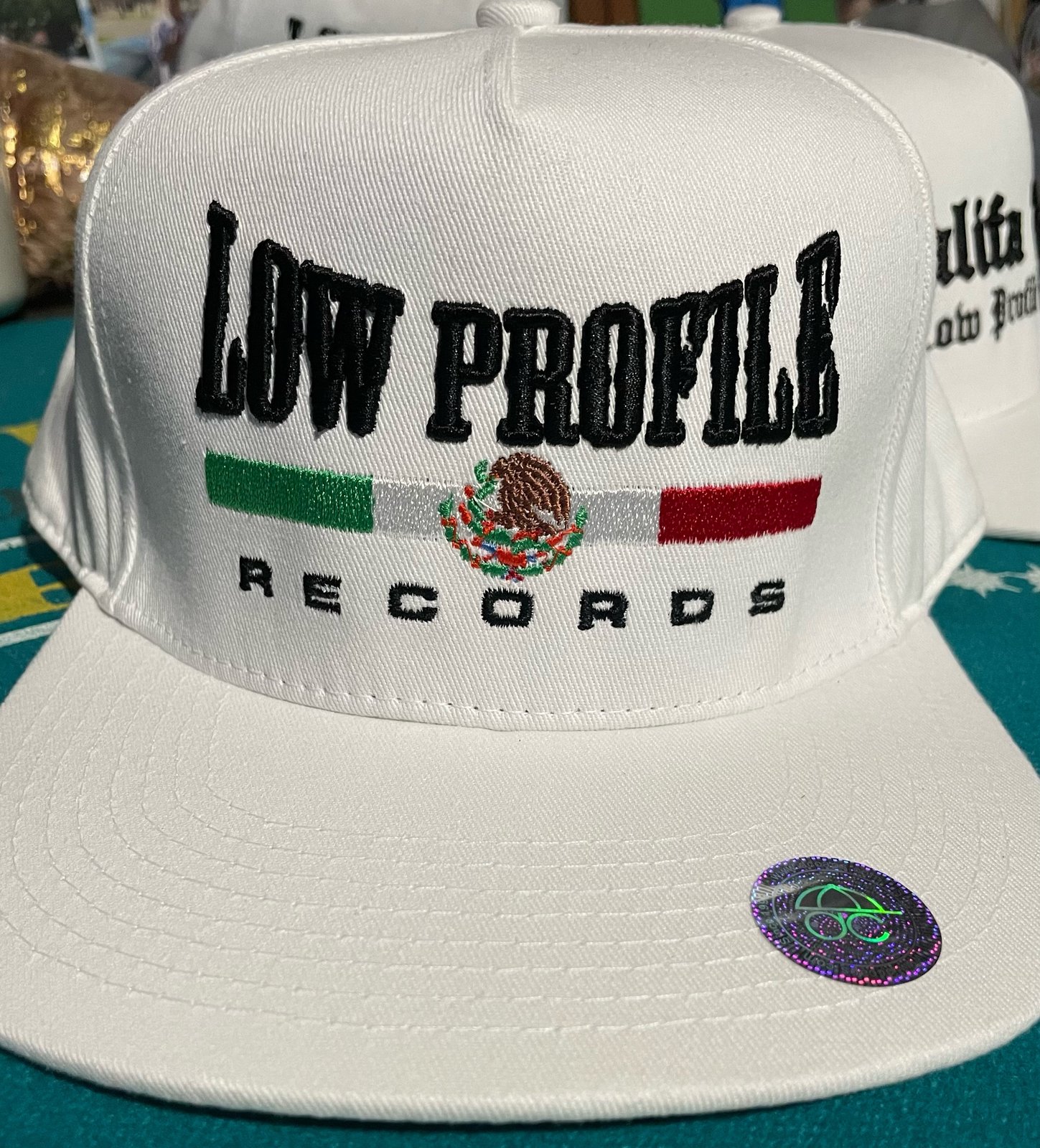 LOWPROFILE RECORDS — White Low Profile Records snap Back