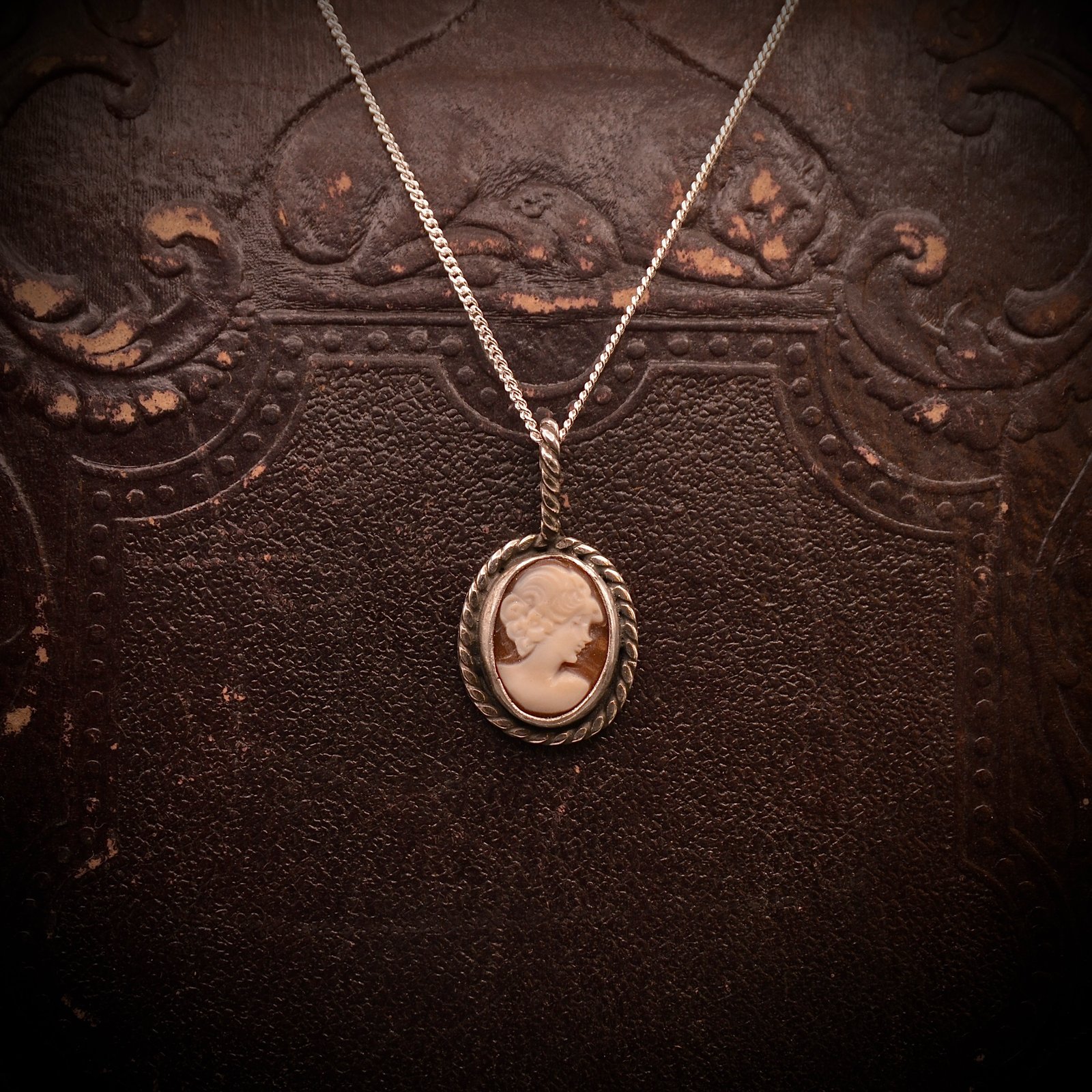 Italian Shell Cameo pendant(b) - 18” chain | Salmon Falls Silver