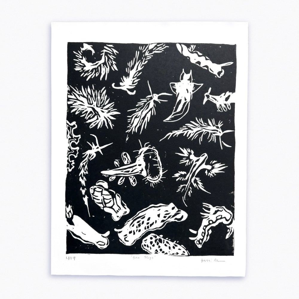 Sea Slugs Block Print | Microbiome Arts
