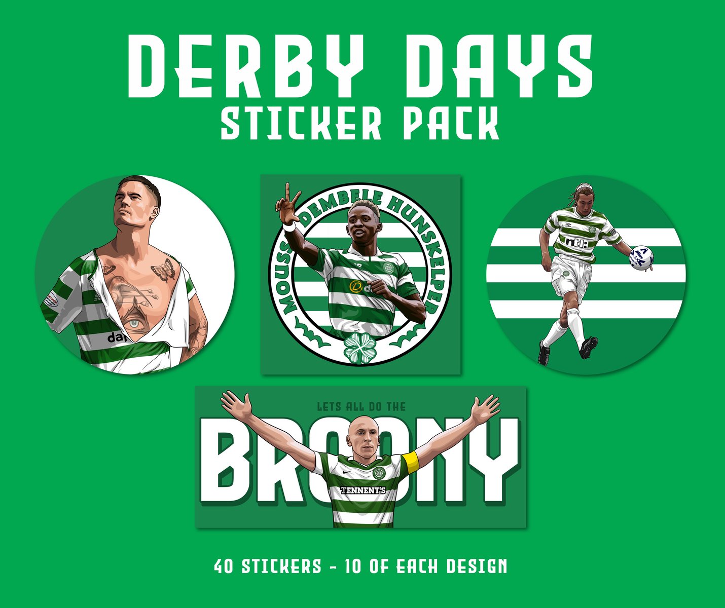 Derby Days Sticker Pack | Celtic Pin Badges