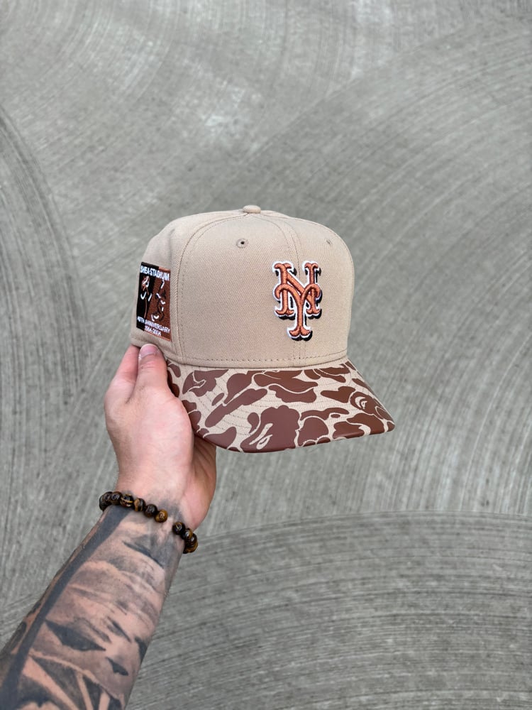 COPPER MOCHA NEW YORK METS CUSTOM FITTED CAP | WORLDWIDE RANK LLC