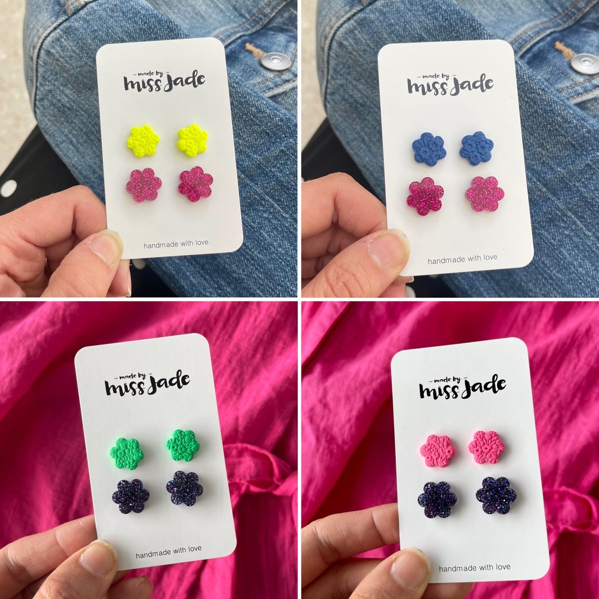 Double Petal Stud Packs | Made By Miss Jade