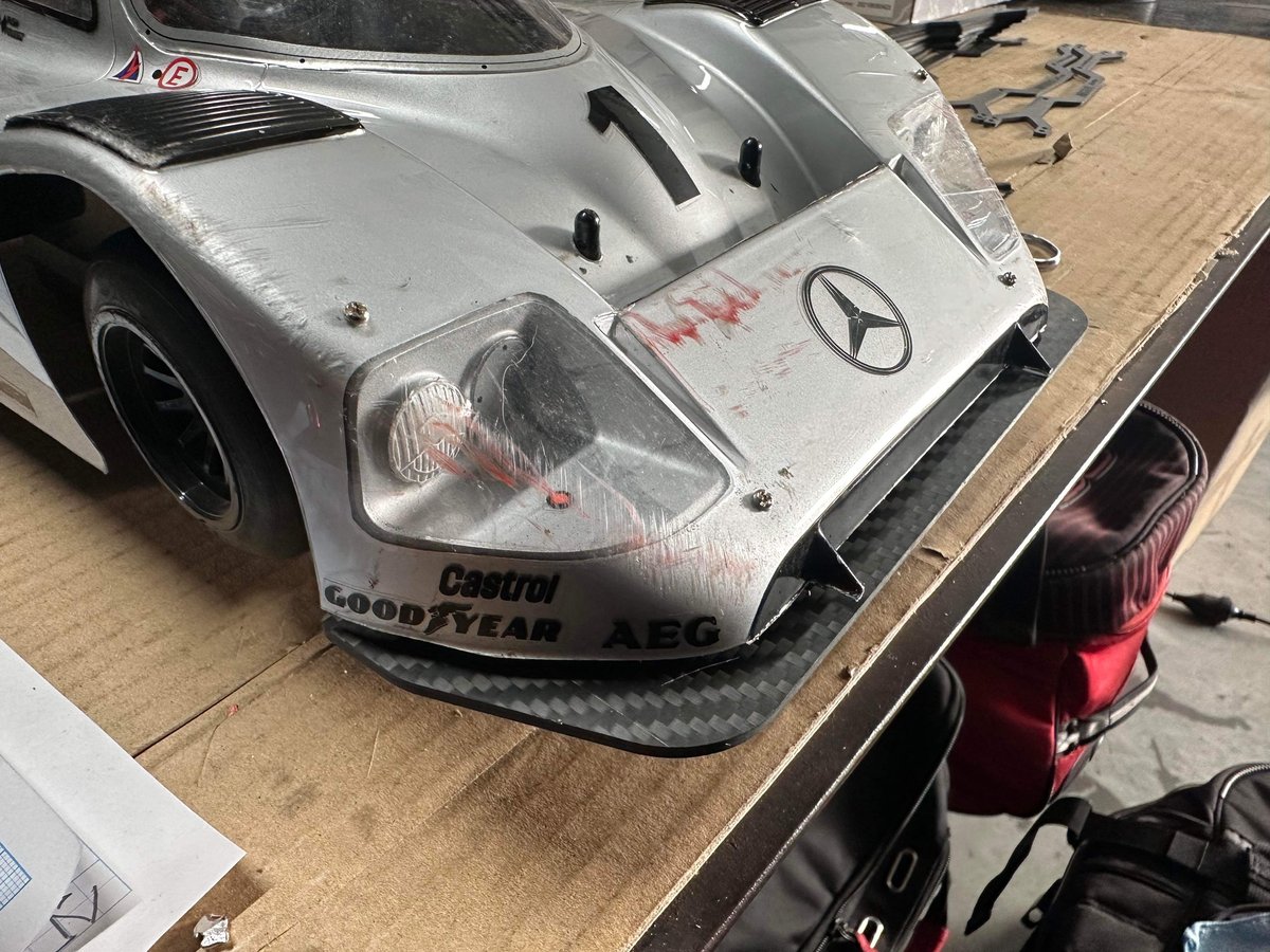 Tamiya Group C Carbon Bumper Mount and Splitter | UNFAIR RC