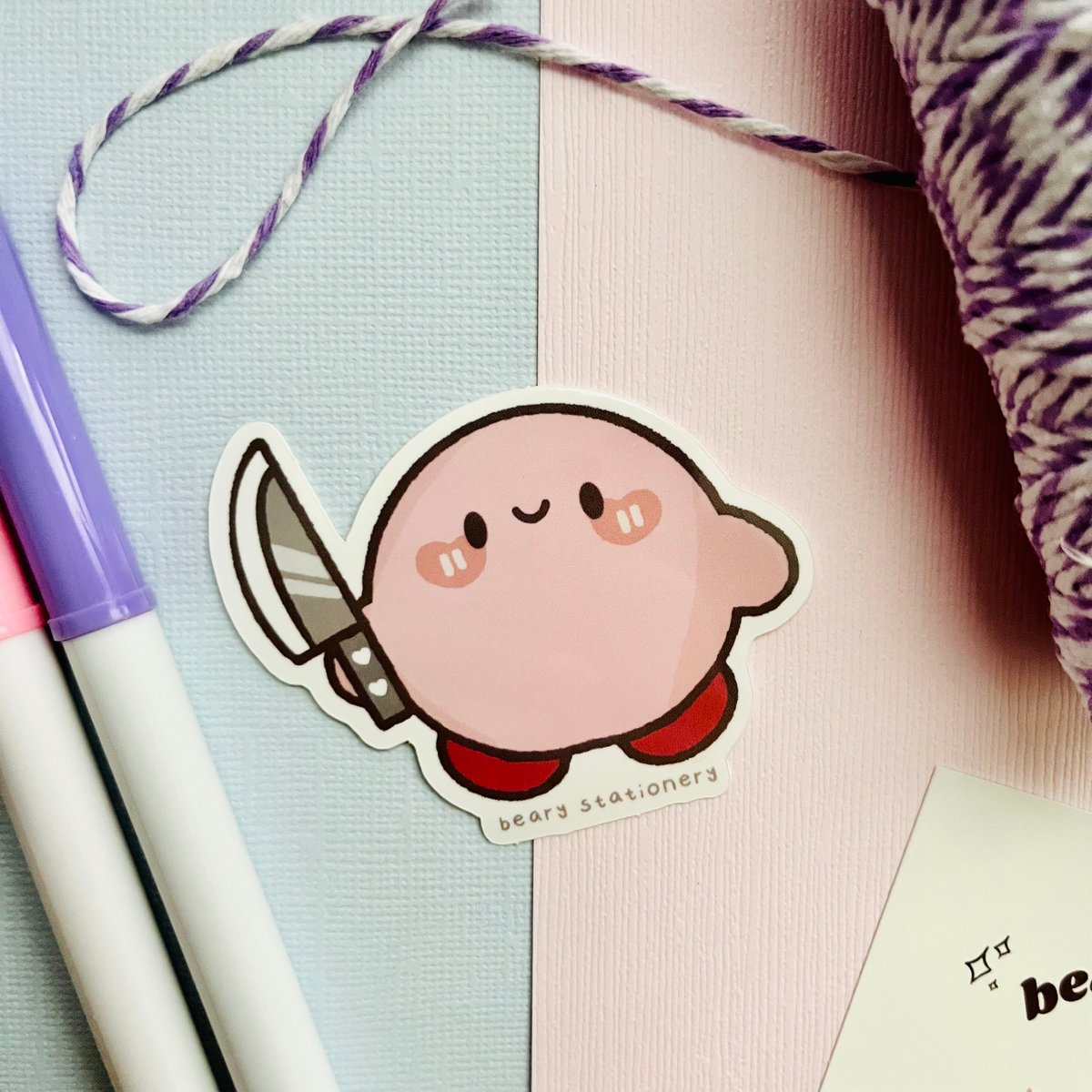 Knife Kirby Vinyl Sticker | Beary Stationery