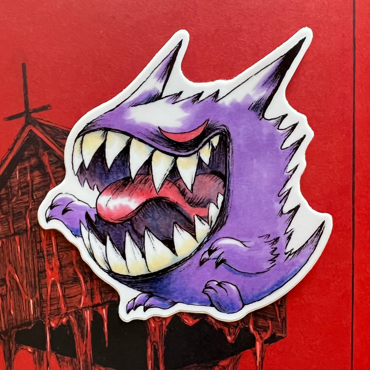 Toothy Ghost Sticker | Dalton Doodles Online Shop