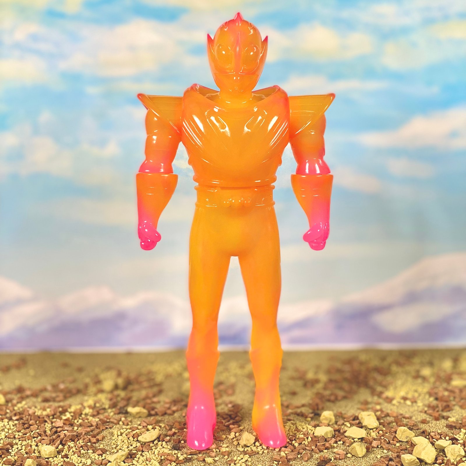 Chogokin Warrior - Sofubi Figure (Pink Lemonade) | Spumoni Toys Co.