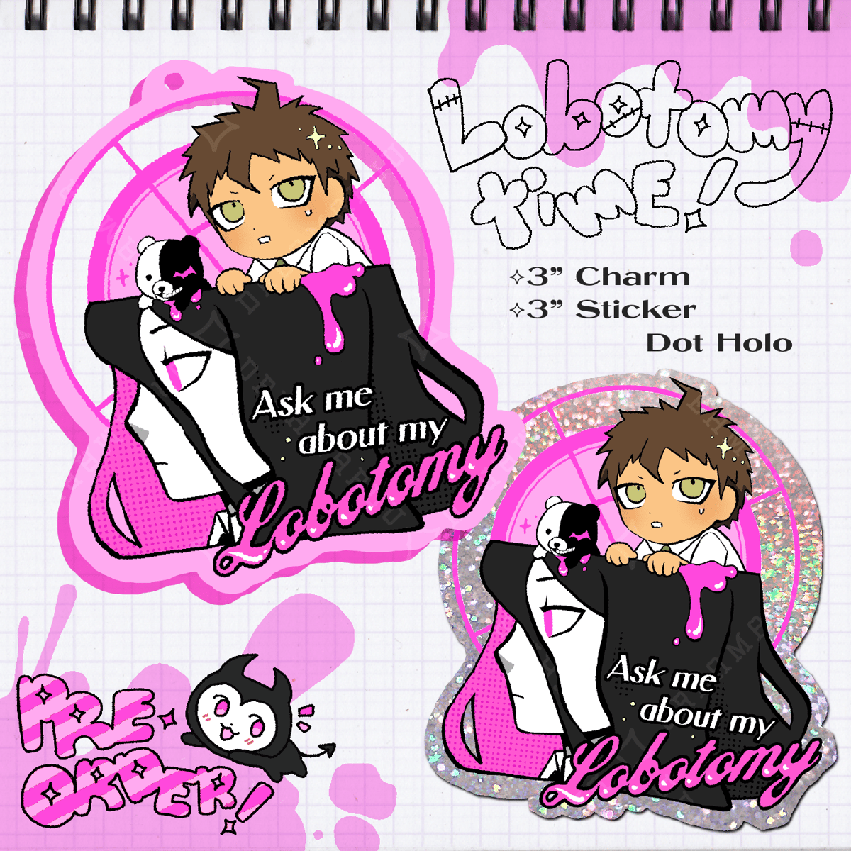 Lobotomy Charm & Sticker | Dreamaruu