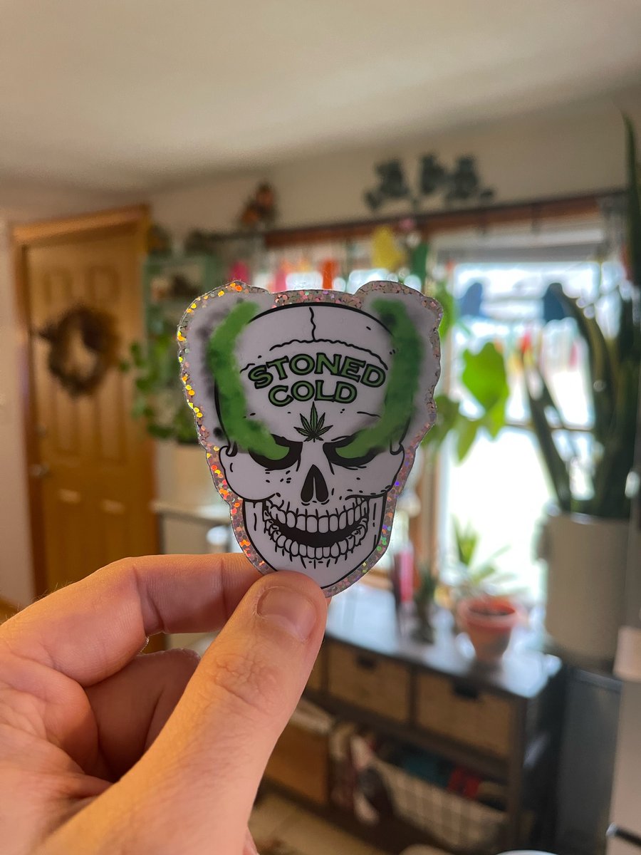 STONED COLD Glitter Sticker | Hull Kogan