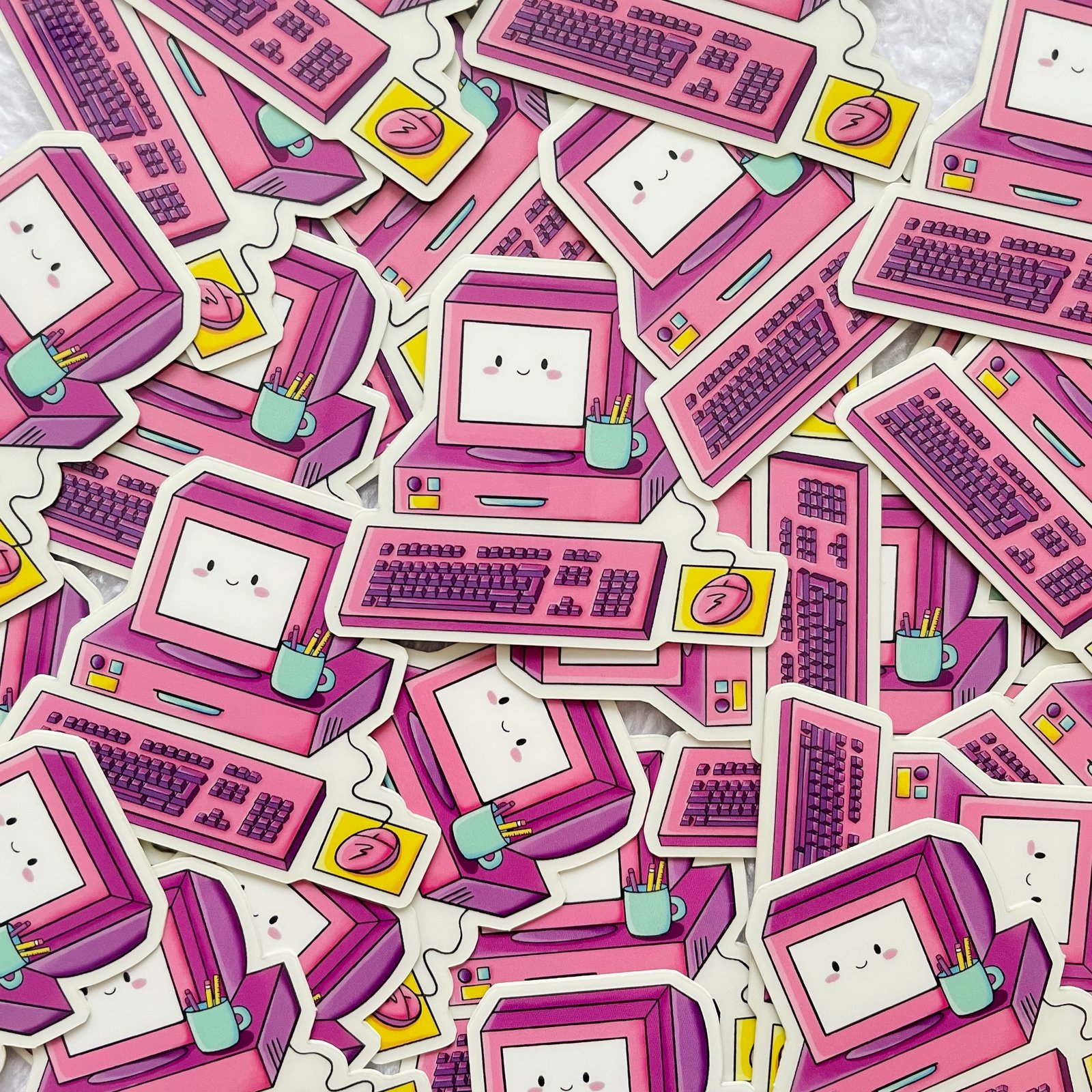 Cute PC Computer glow in the dark sticker | artsyvushop