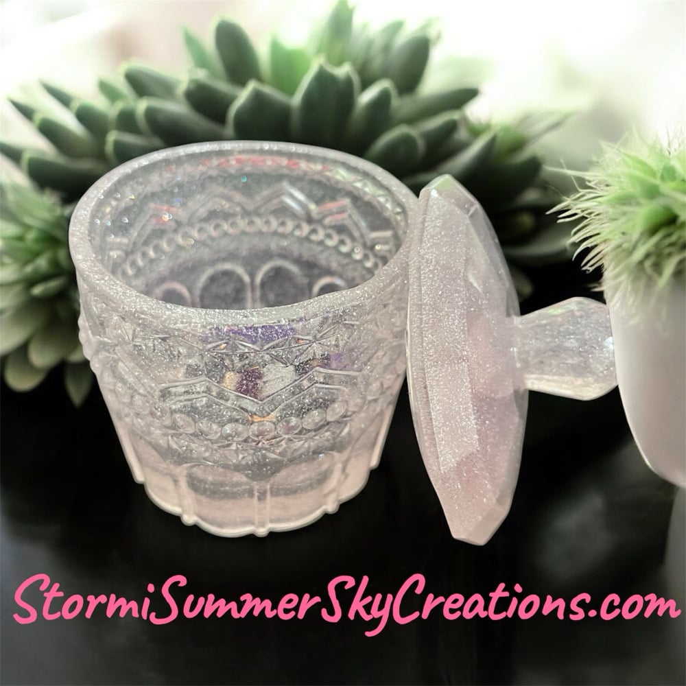 Translucent Pink and Glitter Jar | Stormi Summer Sky Creations and Art