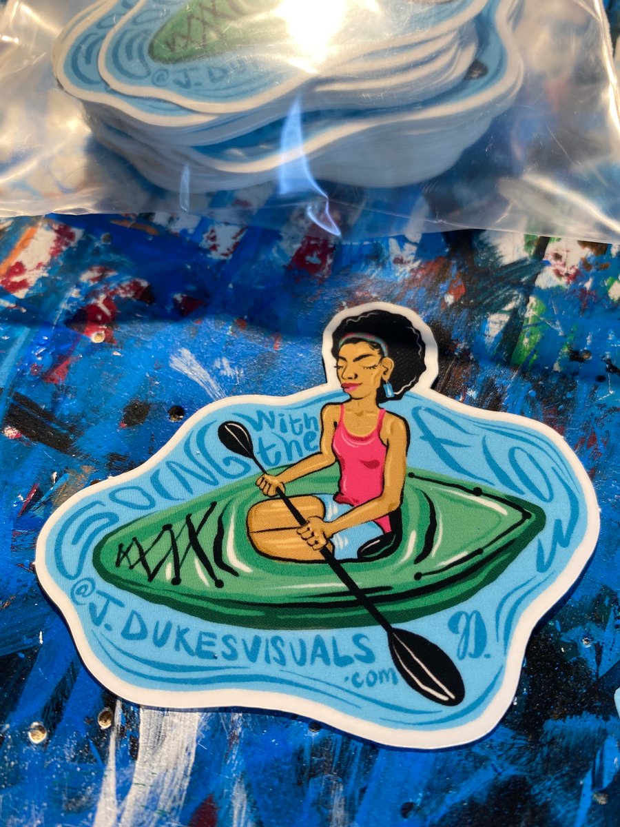 “Going with the flow” Sticker | J.DukesVisuals