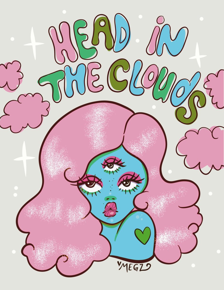 Head In The Clouds Print | ART BY MEGZ