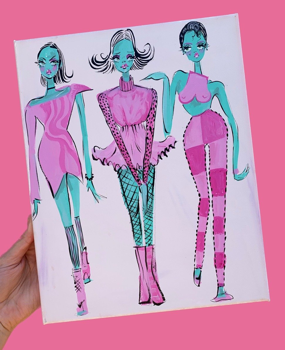 ALIEN FASHION SHOW (original) | ART BY MEGZ