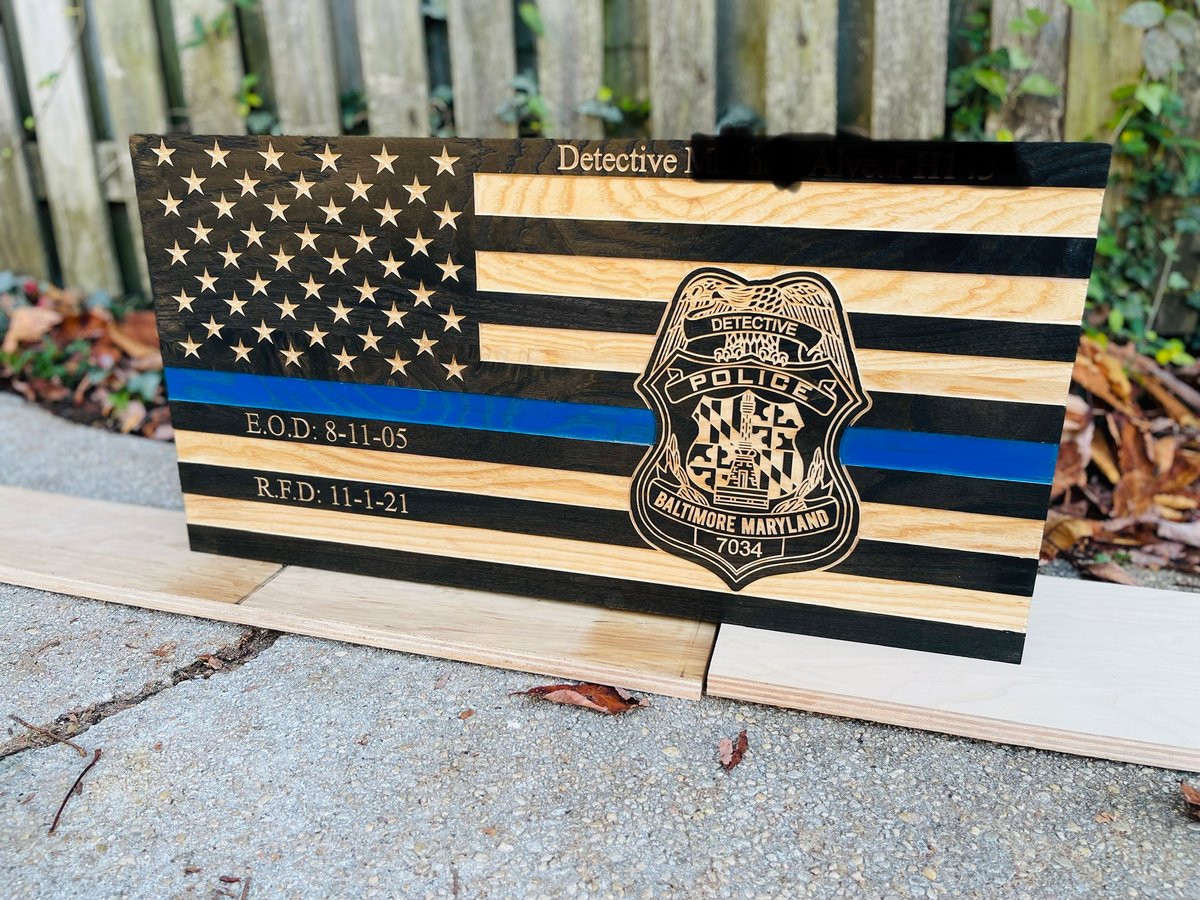 Police Flag | MADE Woodworks