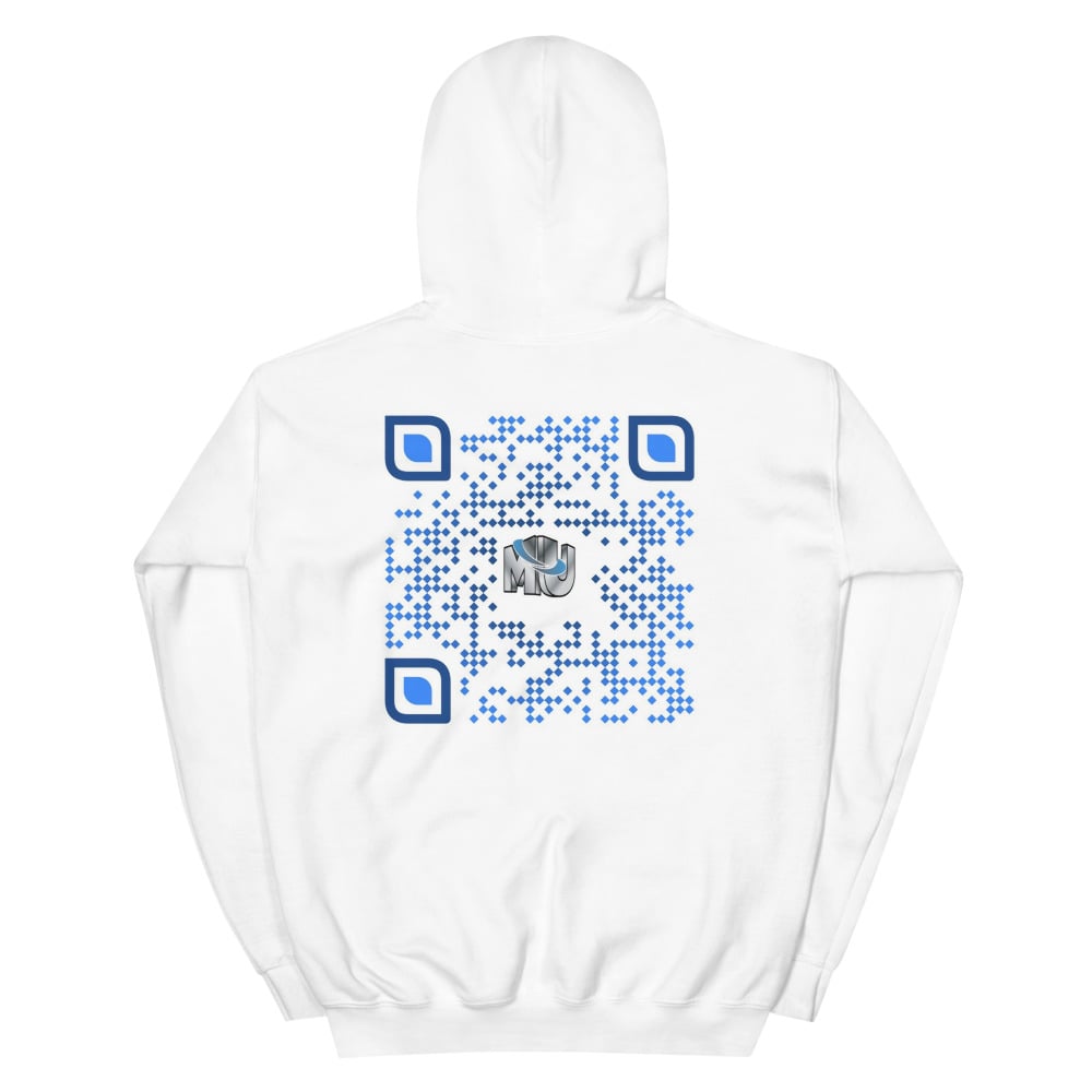 Classic Mercury Universe QR Code (Back) - Unisex Hoodie | mercuryuniverse