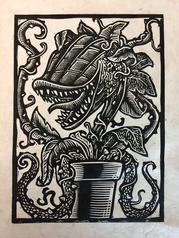 Audrey II Block Print | Brian Reedy