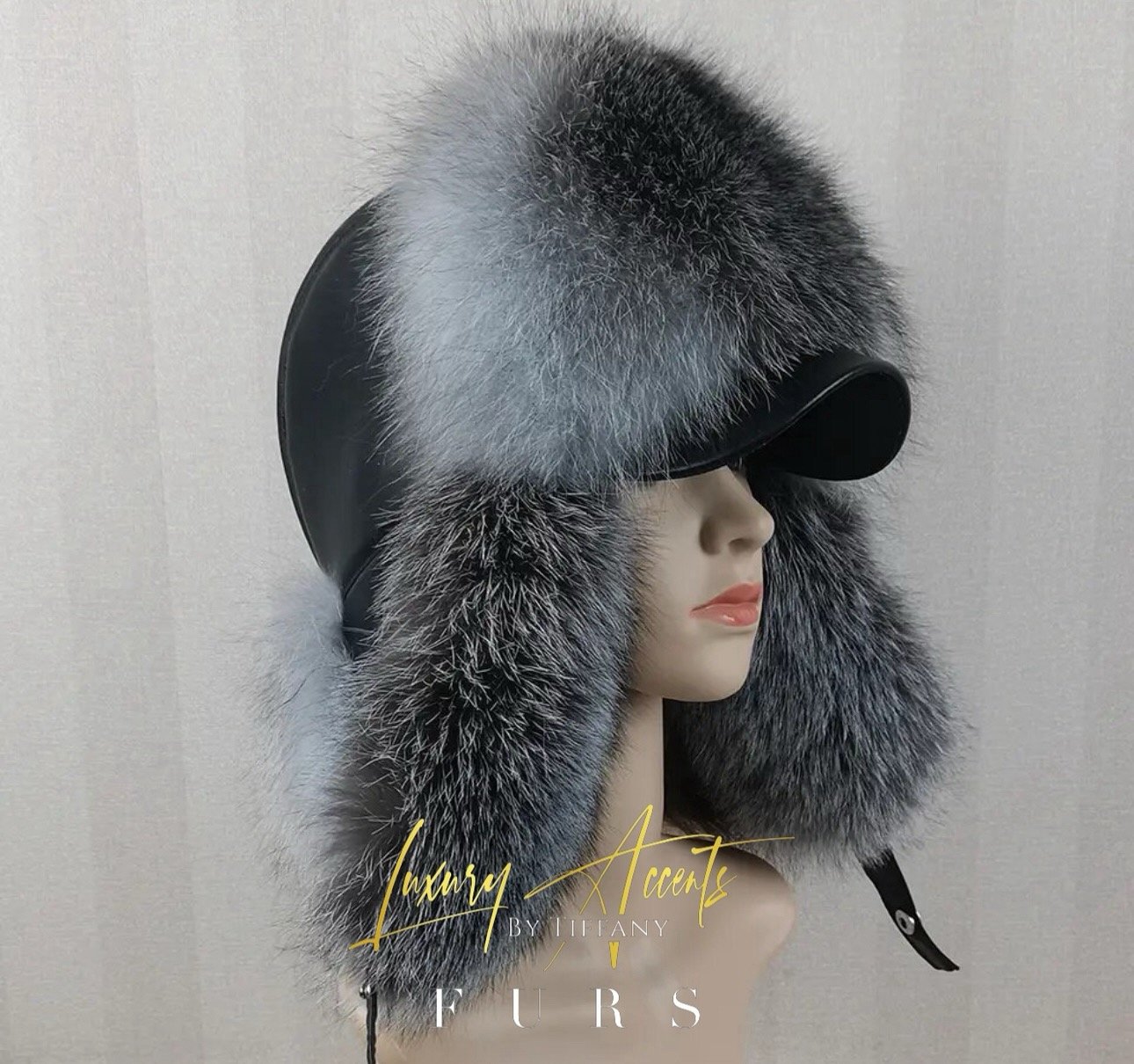 Silver fox “trapper” hat | Luxury Accents Furs