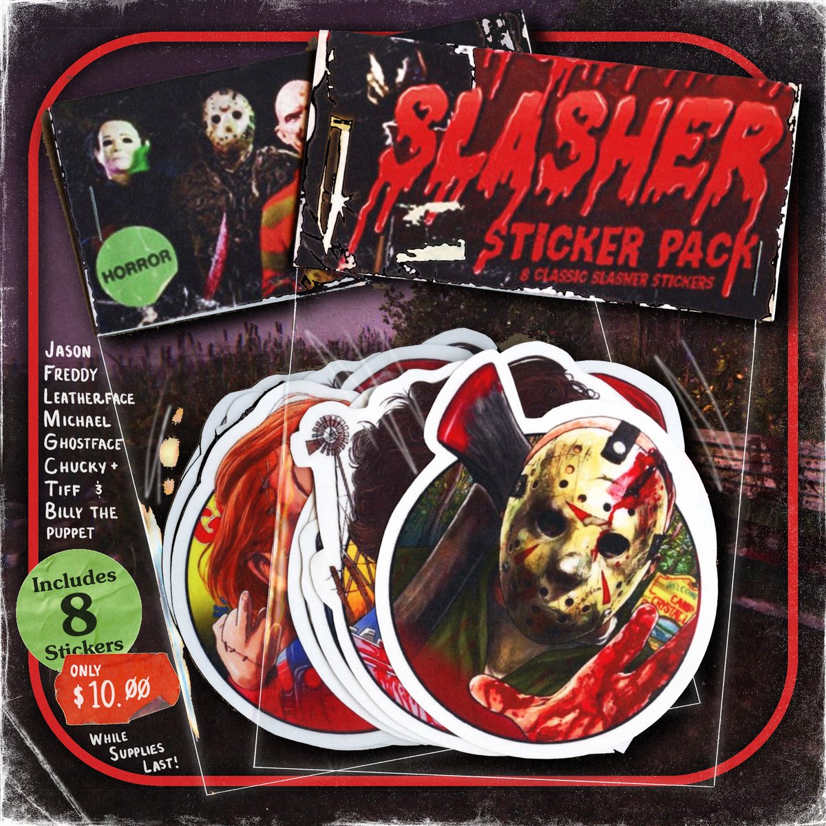 Slasher Sticker Pack | Shawn Mansfield Art
