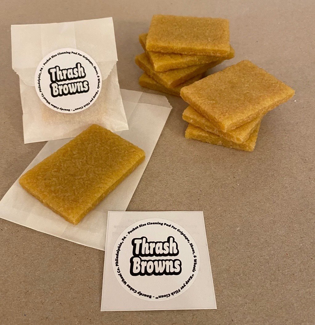 BOARDY CAKES "THRASH BROWNS" GRIP CLEANING PAD | Scout Hut Skateboards