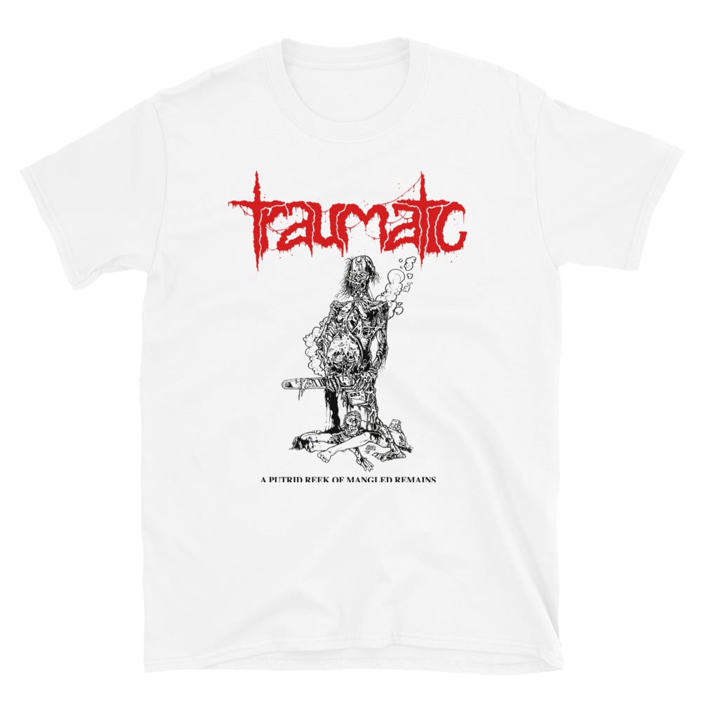 TRAUMATIC (Swe) - "A Putrid Reek of Mangled Remains" T-Shirt (Red Logo ...