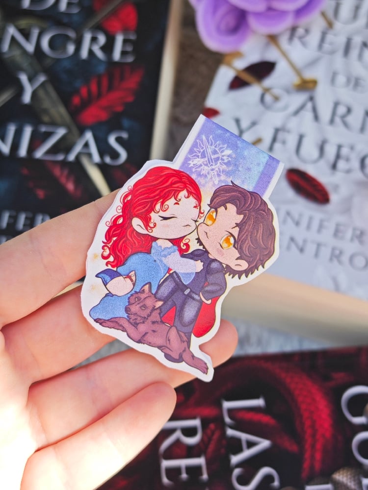 Marcapáginas Popoy y Casteel, De Sangre y Cenizas | Moonlightwitch